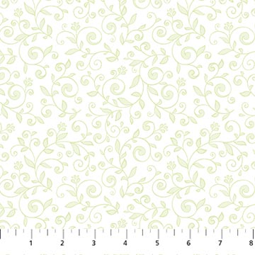 26871-10 Spring Awakening White/Green – Quilt Lizzy - Wake Forest